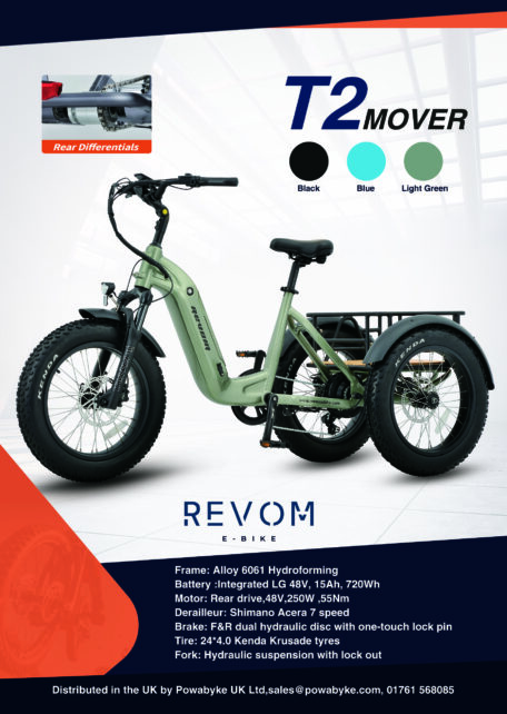 Revom T2 Fat Tyre Electric Mountain Trike | Powabyke